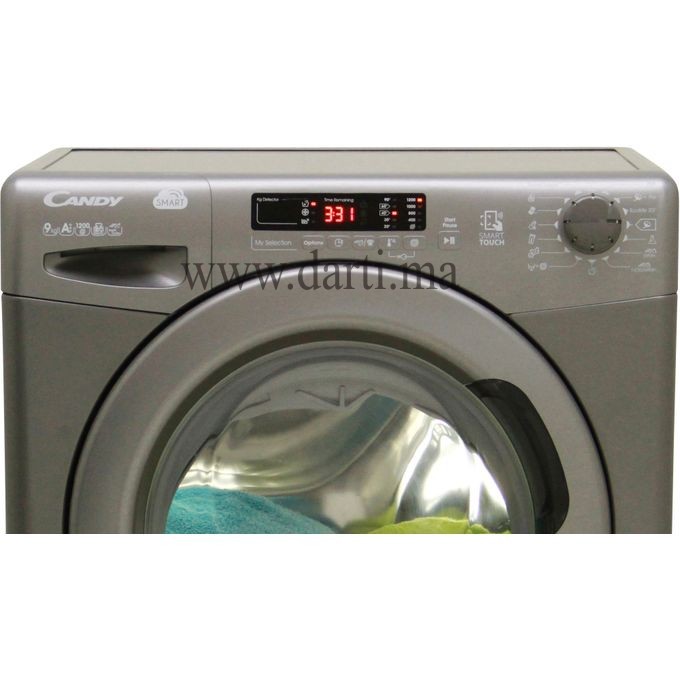 CANDY Lave linge Smart 9kg Gris foncé 1200 tours A+++ Garantie:2 ans ...