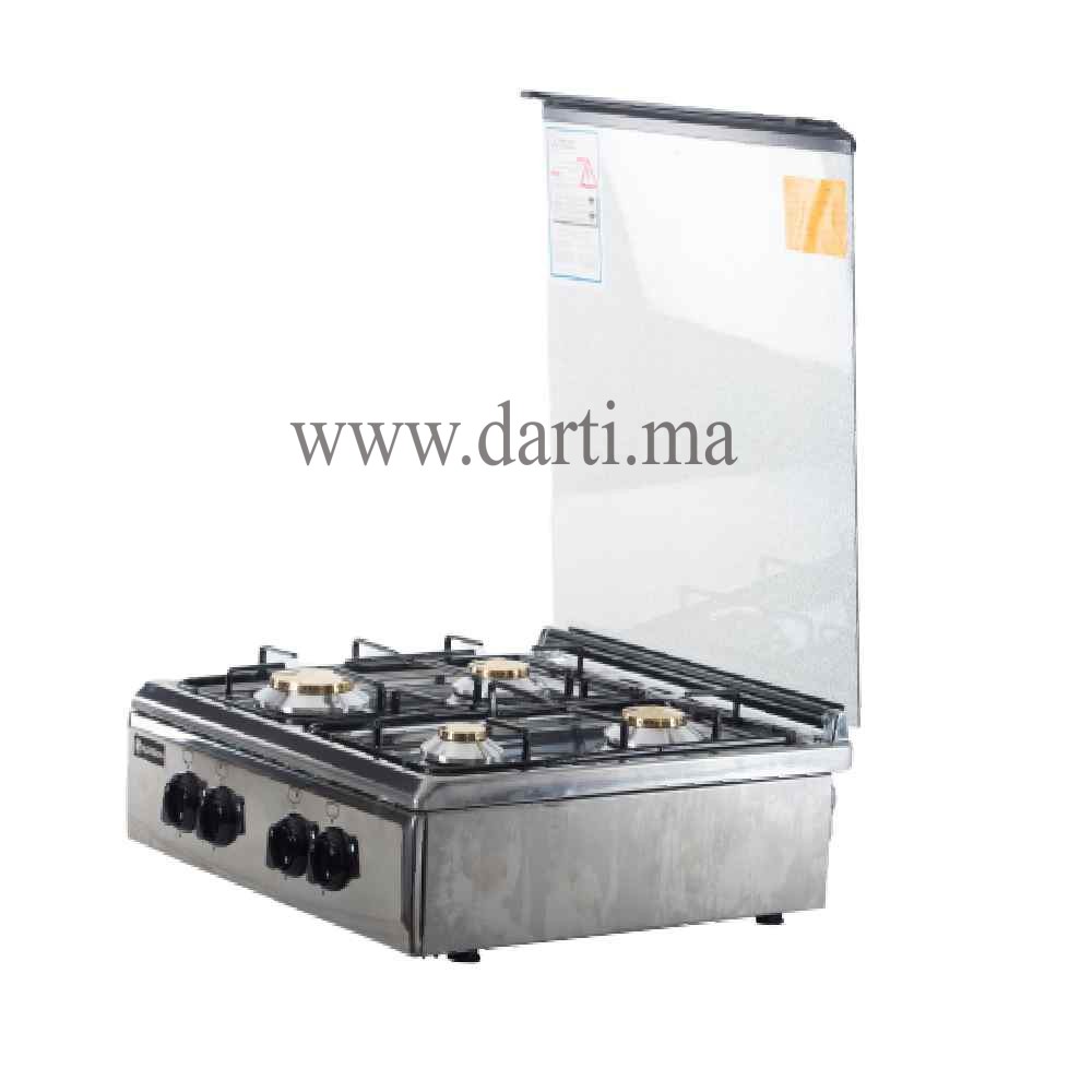 plaque de cuisson GOLDVISION 4 feux Inox - DARTILUX